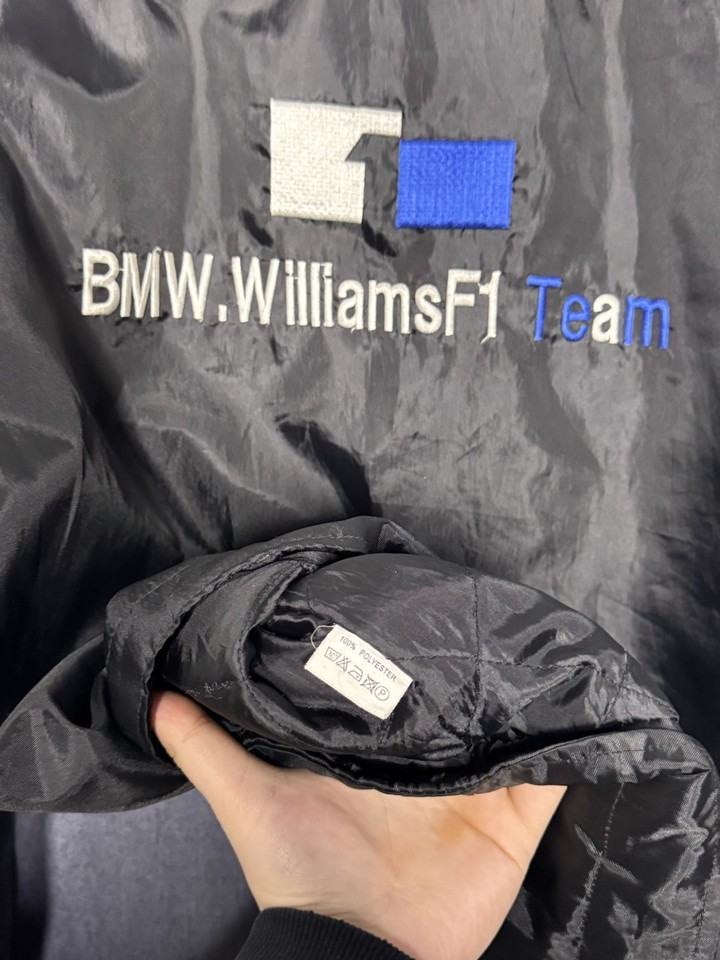 Vintage BMW Williams HP Team F1 Motorcycles Bomber Jacket Racing NASCAR ...