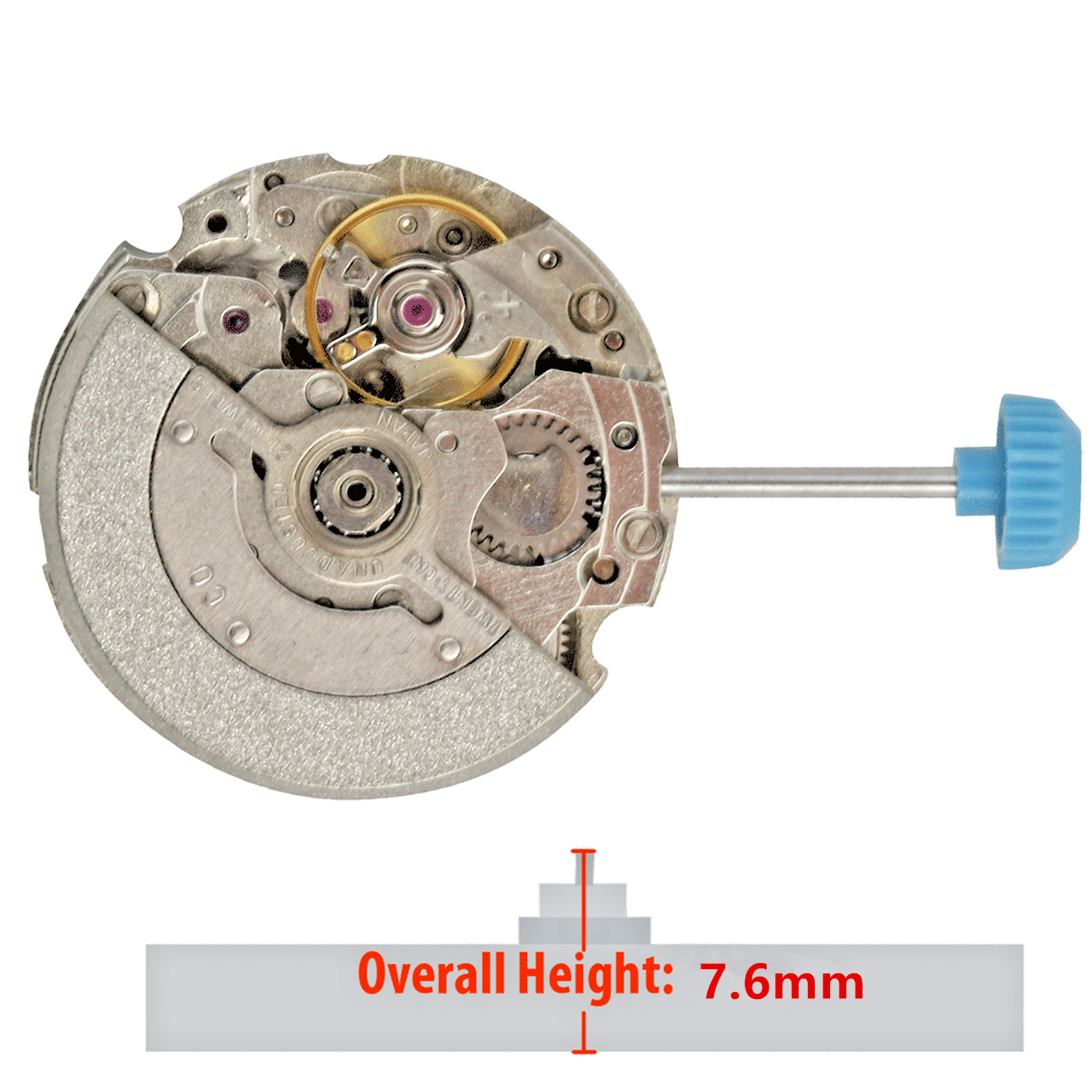 19.8mm 28,800bph Automatic Winding Mechanical Watch Movement For Miyota ...