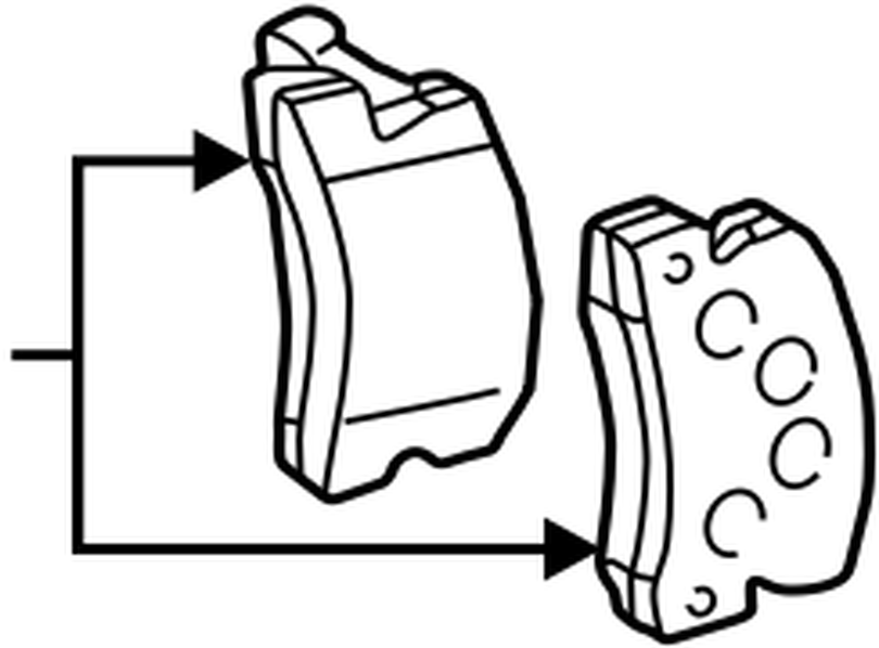 04466-32030 Toyota Pad kit, disc brake, rear 0446632030, New Genuine ...