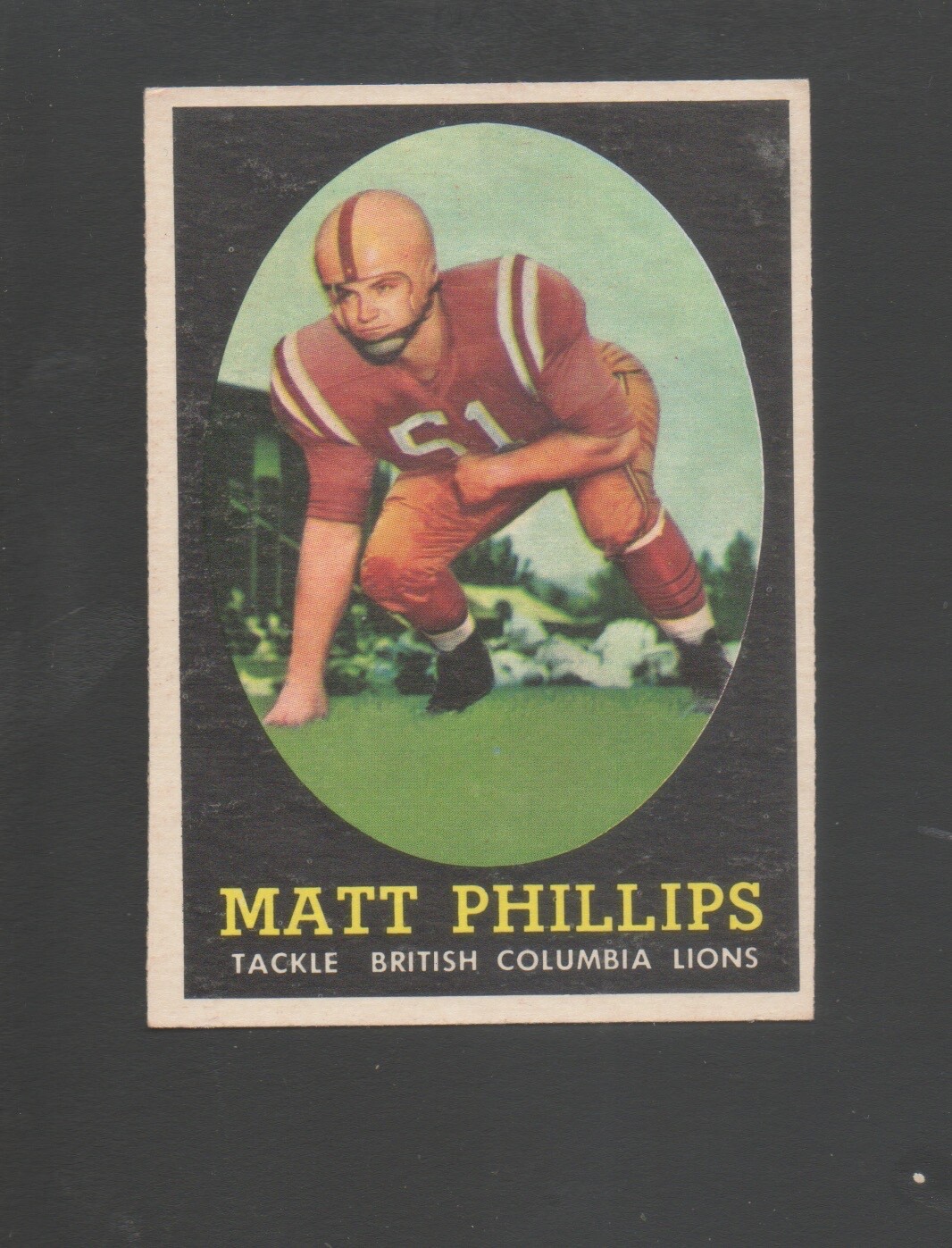 1958 Topps CFL Canadian Football Card #68 Matt Phillips-British ...