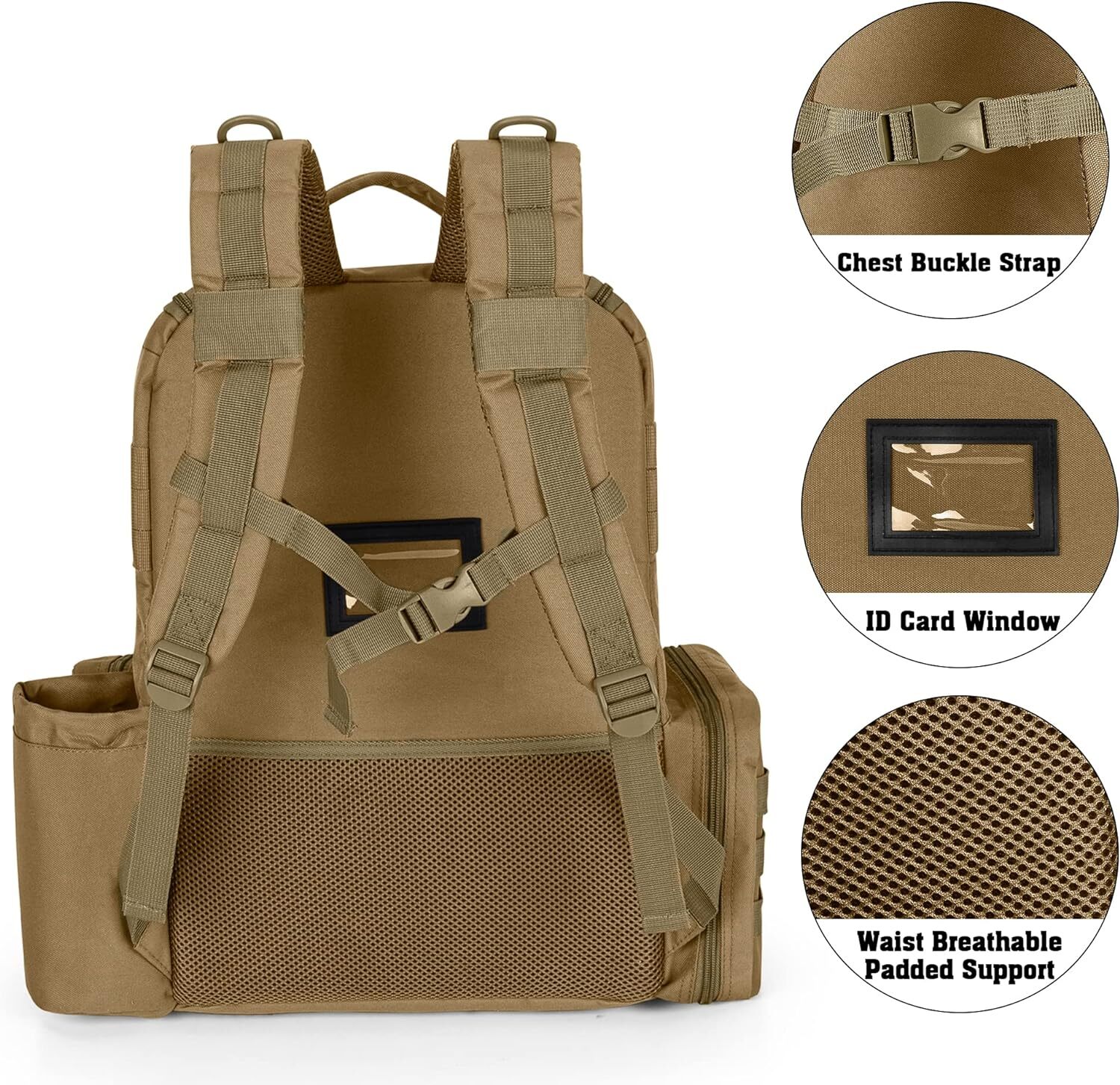 Tactical Shooting Range Backpack Hand Gun Bag with 6 Pistol Cases ...