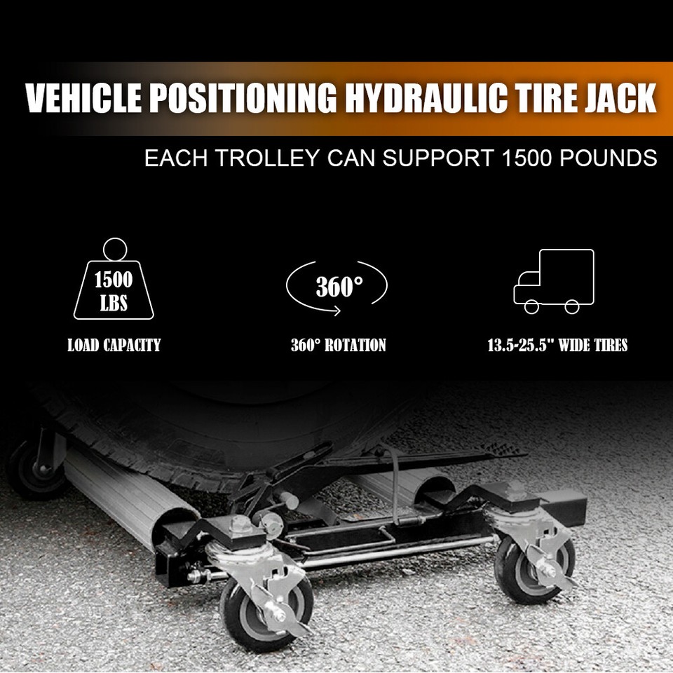 1500 Lb. Capacity Vehicle Positioning Wheel Dolly + Wheel Dolly Storage ...