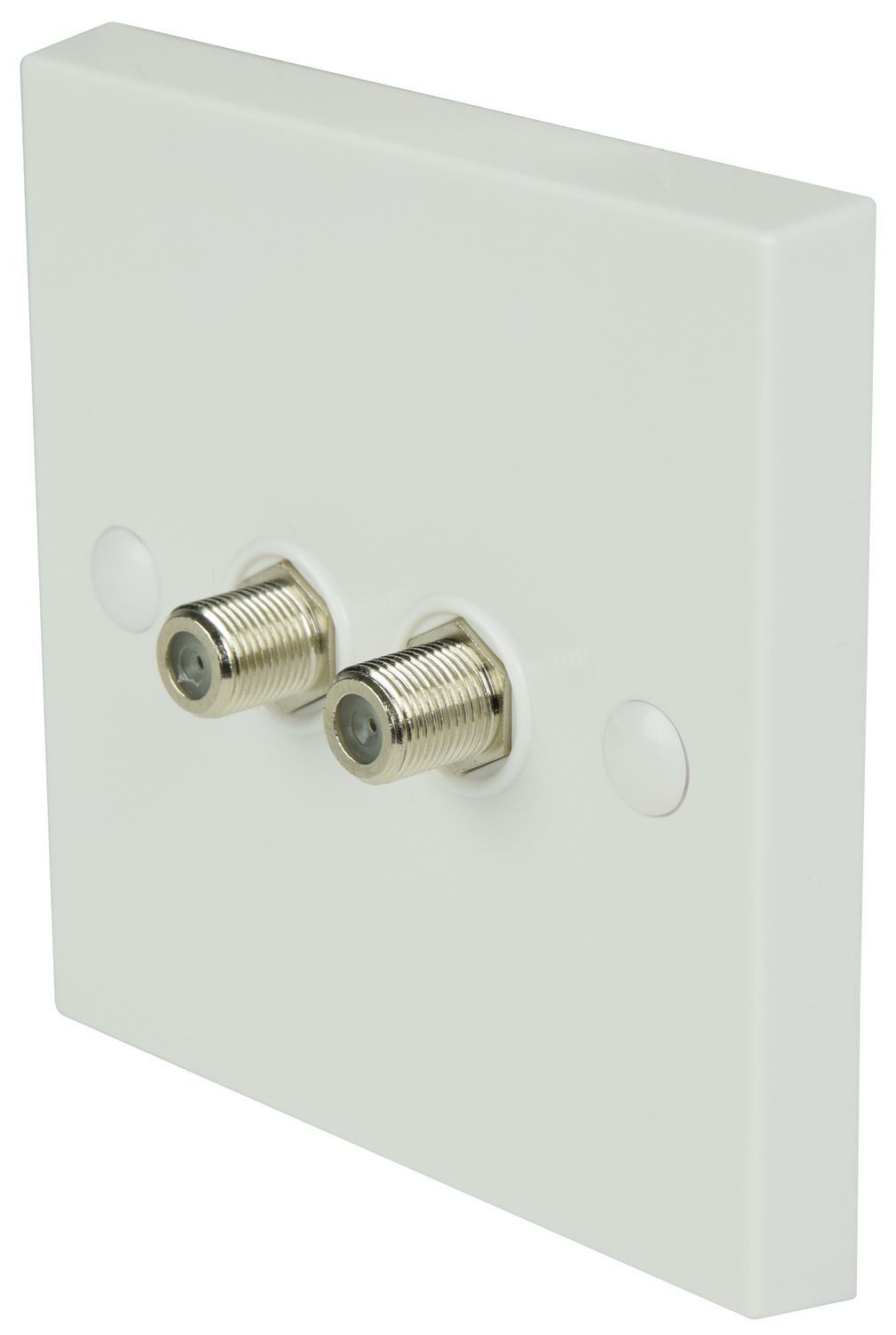 Twin Satellite F Type Socket Modules in Faceplate TV Outlet Wall Plate ...