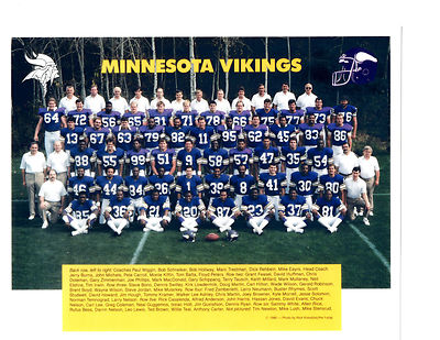 1986 MINNESOTA VIKINGS 8X10 TEAM PHOTO RHYMES KRAMER FOOTBALL NFL HOF ...