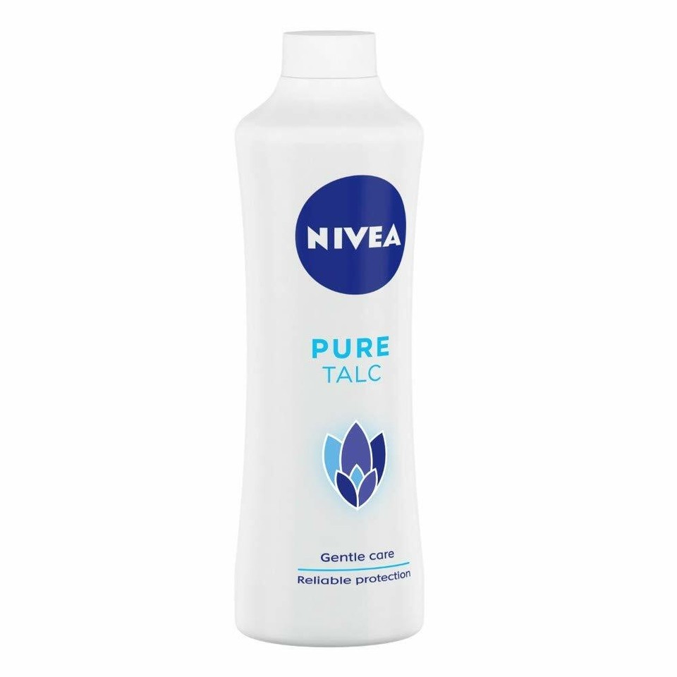 NIVEA Pure Talc Powder for Men & Women - For Gentle Body Fragrance -100 ...