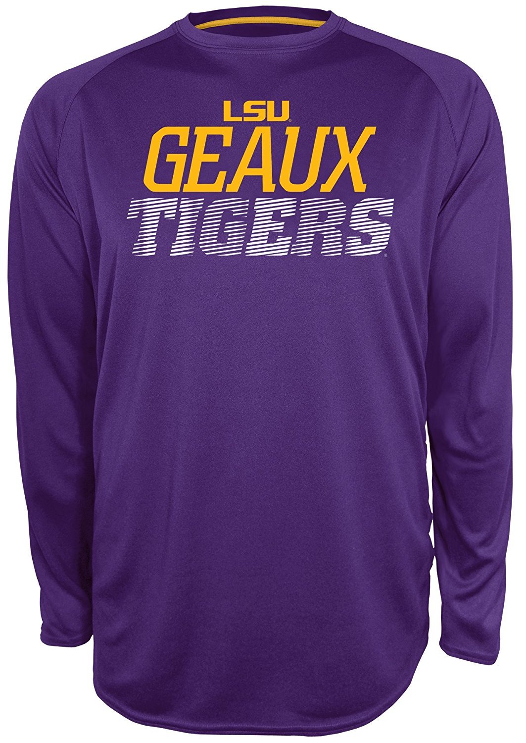 LSU Tigers NCAA Champion "GEAUX TIGERS" Beast 2 Crew Neck Long Sleeve T ...