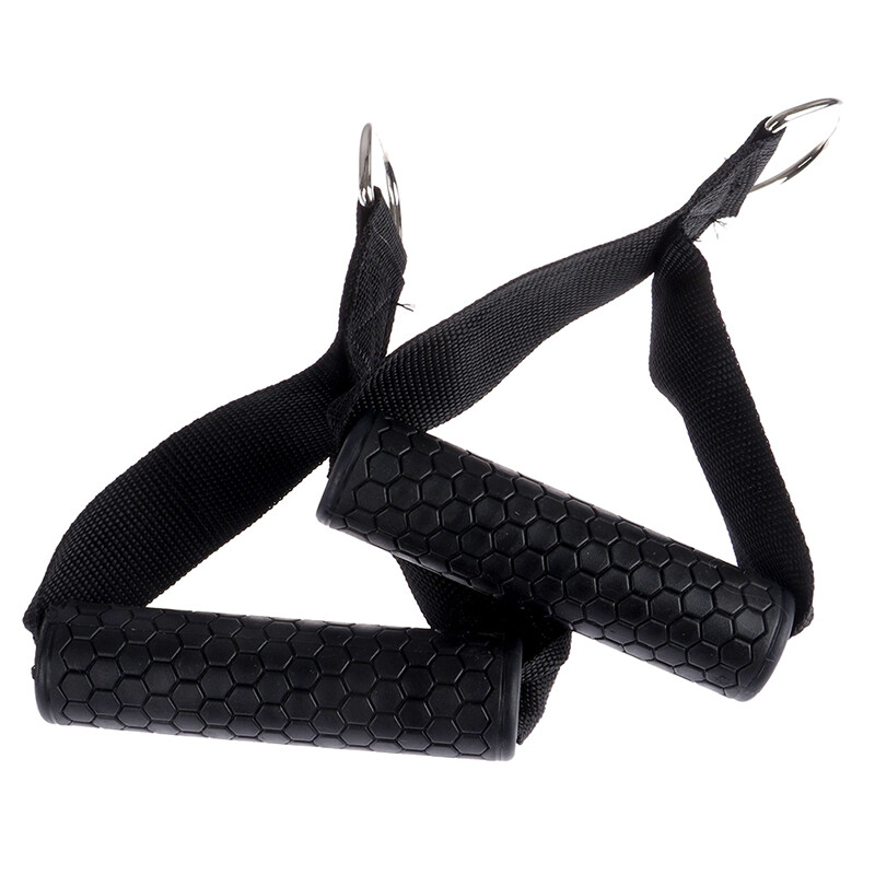 Gym Resistance Bands Handles Anti-slip TPR Grip Strong Nylon Heavy Duty ...