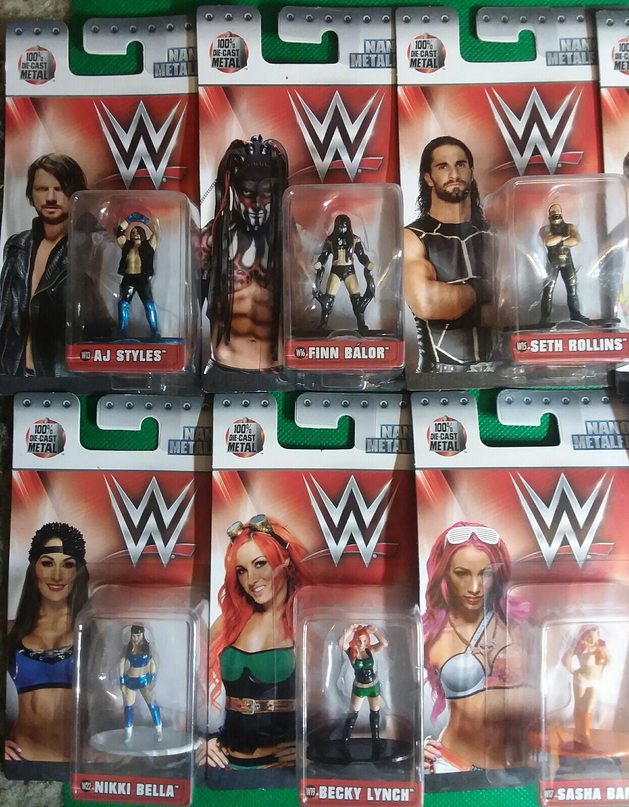 Lot Of 12 WWE Nano Metalfigs New Lesnar Piper HHH Lynch KO Rollins ...