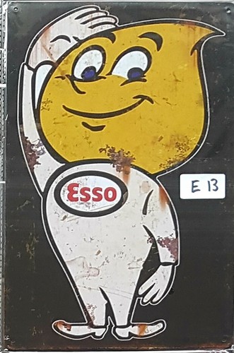 ESSO Oil Drop Man Retro Vintage Metal Tin Signs Bar Shed & Man Cave ...