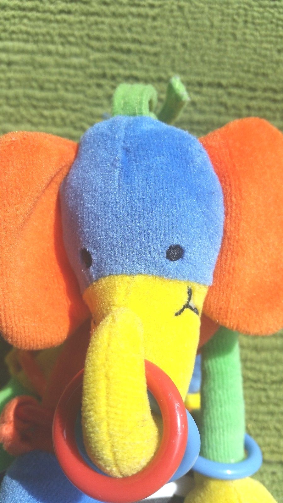JELLYCAT/KITTEN- HOOPY LOOPY ELEPHANT - 6" PLUSH SOFT RATTLE TOY WITH ...