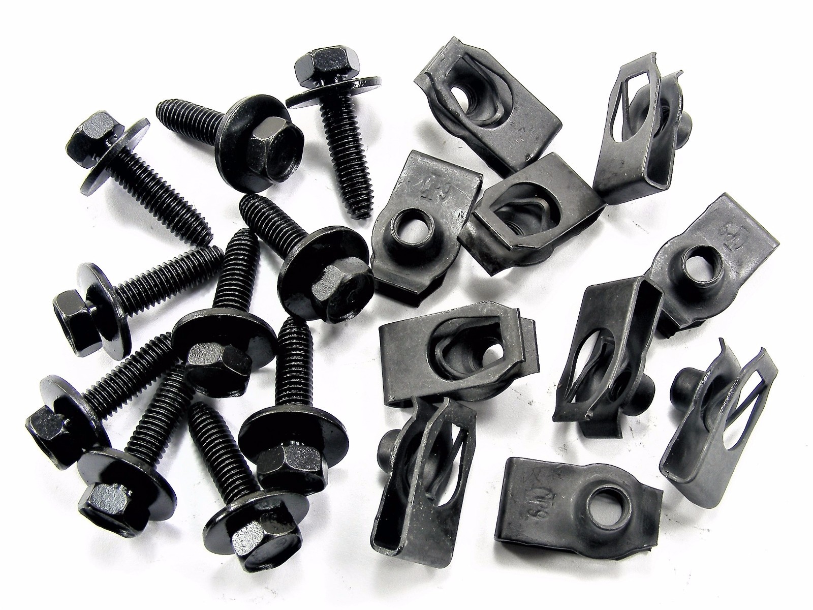 Isuzu Body Bolts & U-nut Clips- M6-1.0 x 25mm Long- 10mm Hex- 20pcs ...