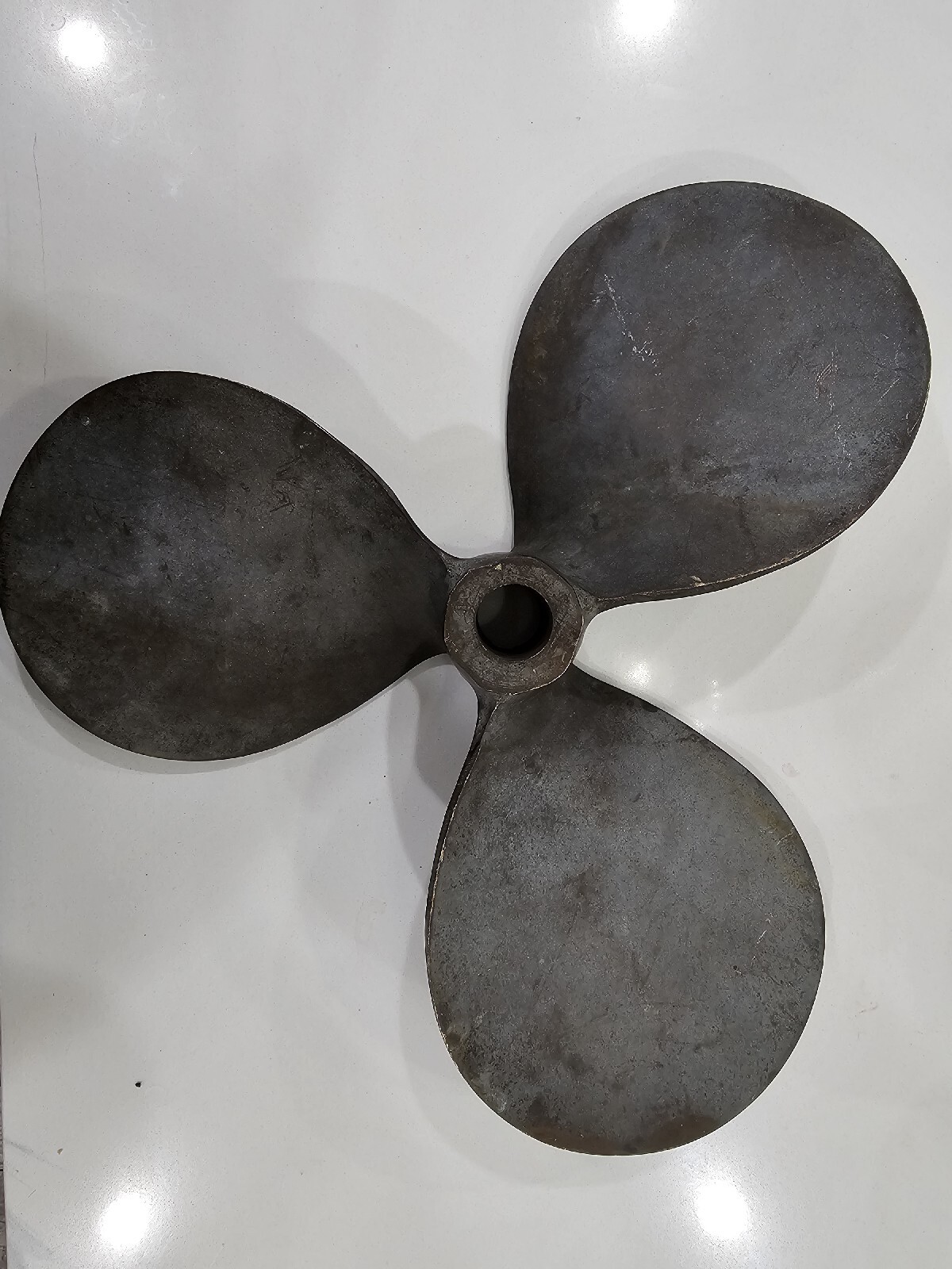 Antique 121 Brass 3 Blade Boat Propeller Prop 12" Vintage Rare Unique ...