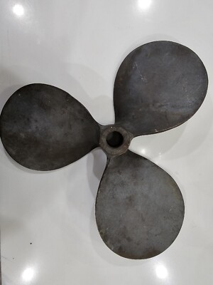 Antique 121 Brass 3 Blade Boat Propeller Prop 12" Vintage Rare Unique ...
