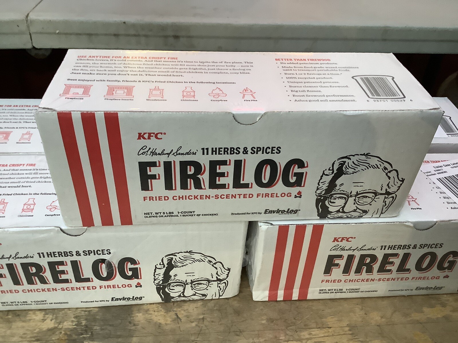 KFC Fire Log 11 Herbs & Spices Kentucky Fried Chicken Aroma Firelog | eBay