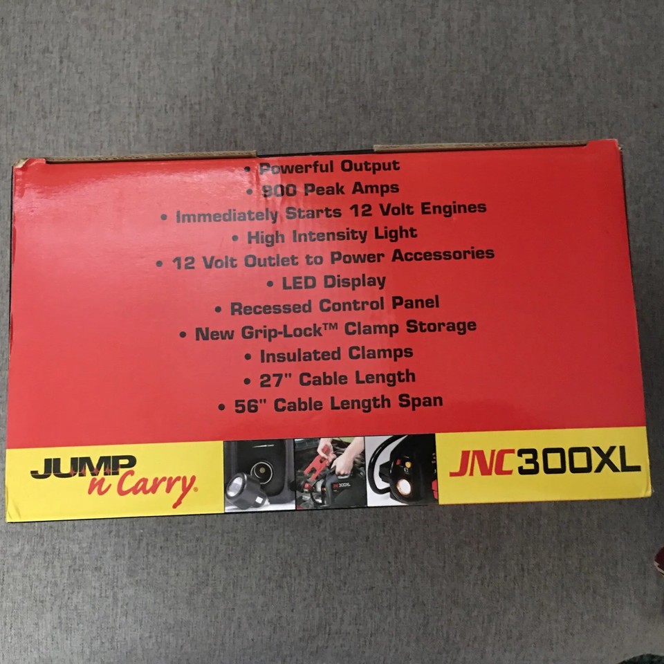 Clore Automotive Jump-N-Carry JNC300XL 900 Peak Amp Jump Starter ...