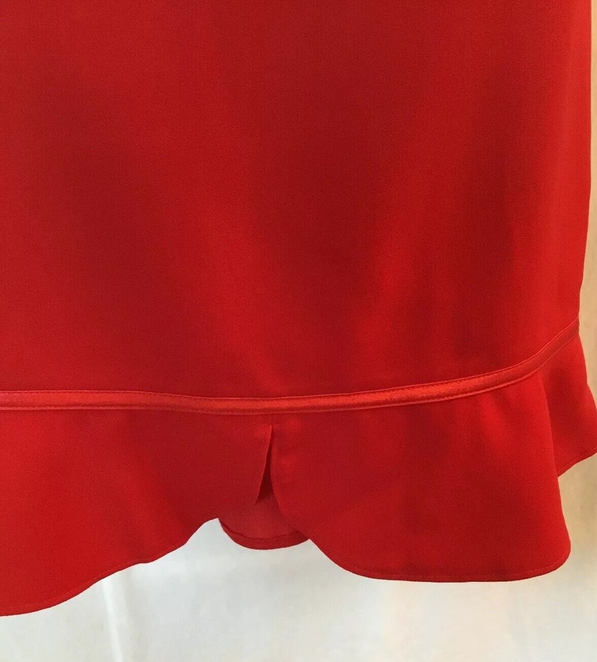 CUTE RUFFLE BOTTOM RED SKIRT~SIDE ZIP~LADIES SZ:6~ | eBay