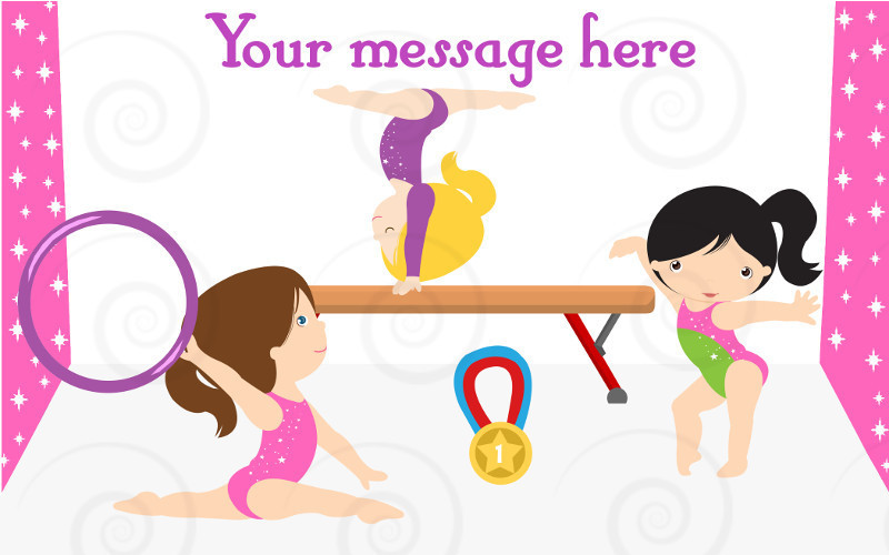 Gymnastic Kids Clipart Border