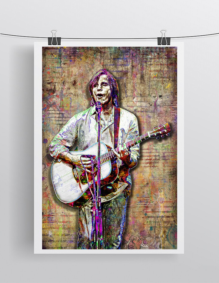 Jackson Browne Pop Art Poster 8x10in Jackson Browne Print Free Shipping ...