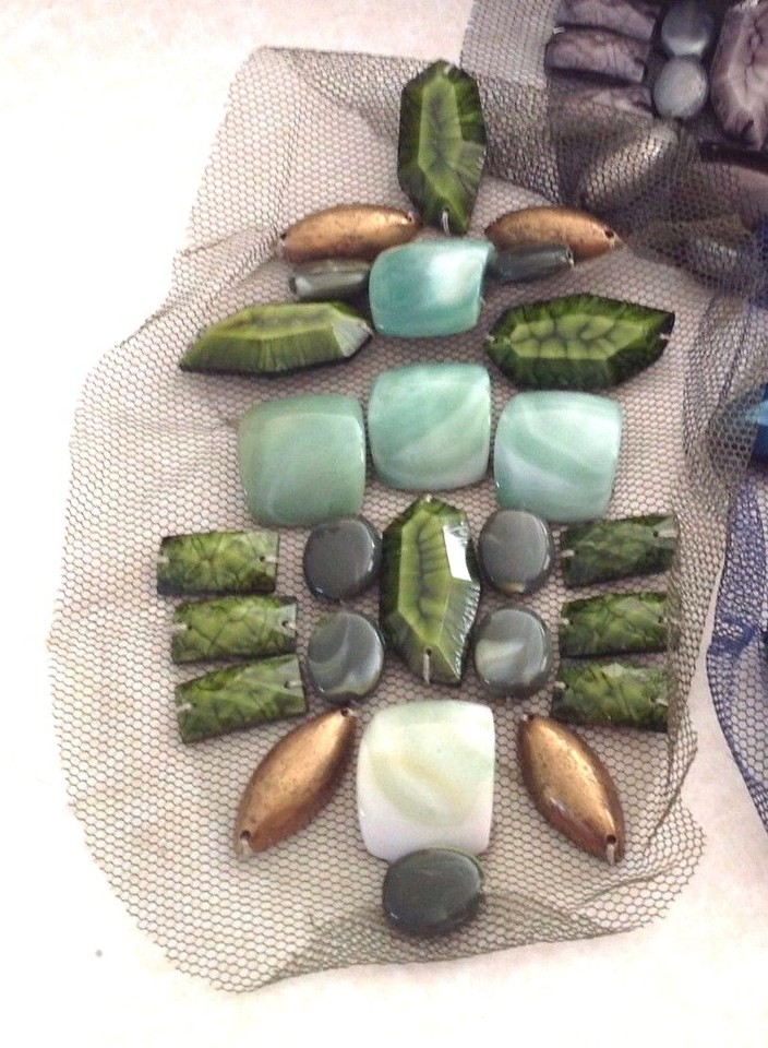 appliques beaded 1.5X3.5" netting hand sewn 1pc | eBay