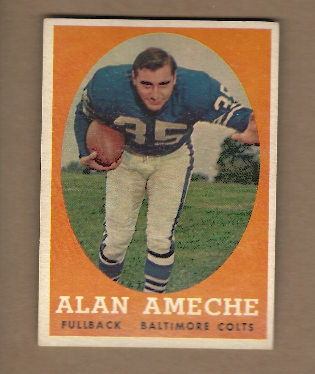 1958 TOPPS FOOTBALL ALAN AMECHE # 12 EX MINT | eBay