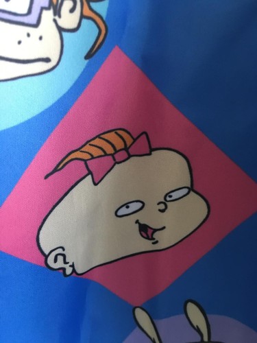 RUGRATS NICKELODEON WINDBREAKER HOOD -Sz M- FULL ZIP POCKETS LINED 100% ...