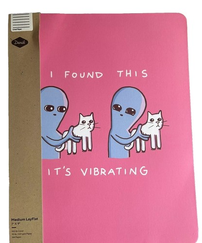 I Found This It's Vibrating Funny Aliens Cats Notebook: Notebook ...