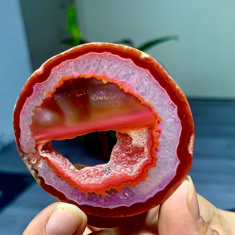 29G Natural Beautiful Agate Geode Druzy Slice Extra Large Gemstone | eBay