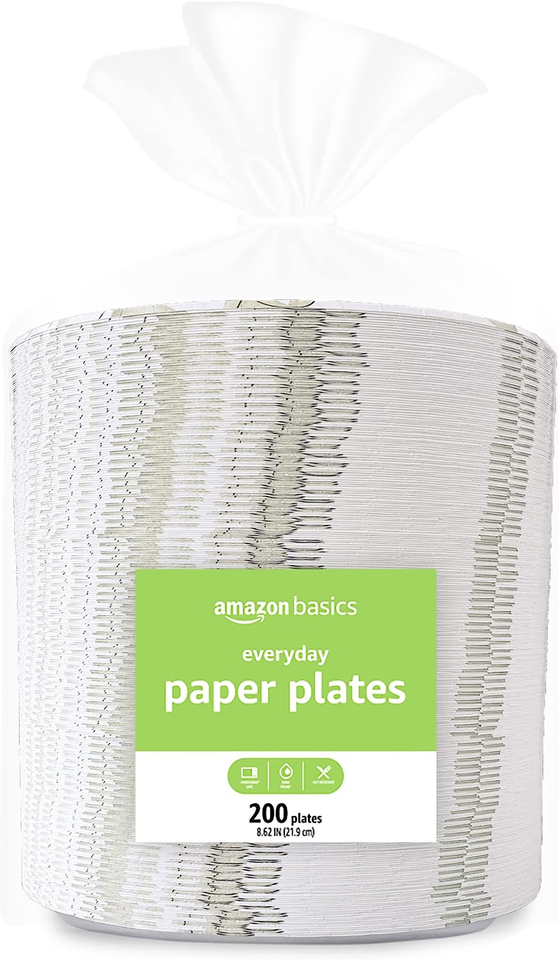 Basics Everyday Paper Plates 8.62 Inch Disposable 200 Count | eBay
