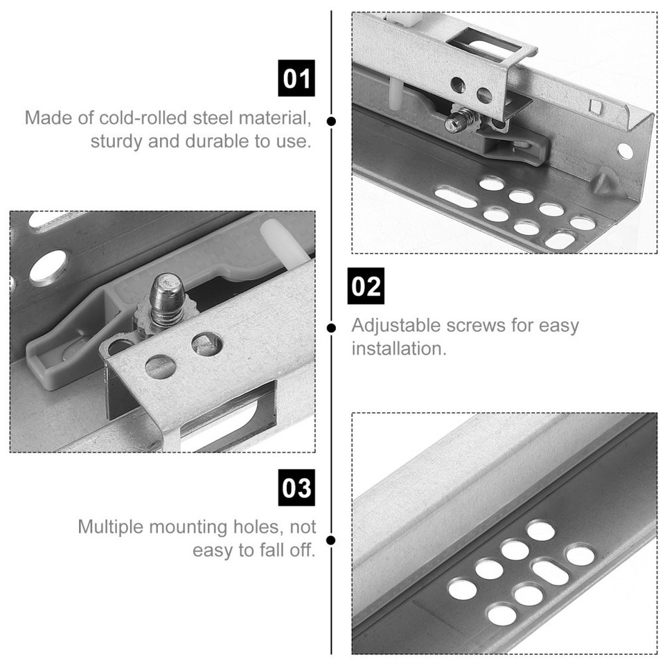 2 Pcs Drawer Slides Anti-tilt Runners Cabinet Drawerslides Furniture ...