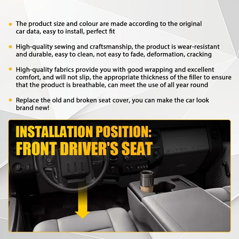 1-10PCS Front Left Bottom Seat Cover For 2011 2012-2016 Ford F250/350 ...