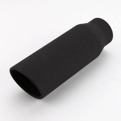 3" In Matte Black Exhaust Tip 4" Out Rolled 12" Long Angle Cut ...