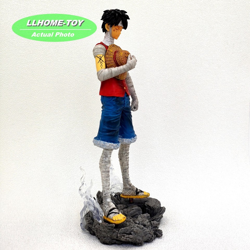 Anime One Piece Monkey D Luffy Bemoan Stand Bandage PVC Figure Statue ...