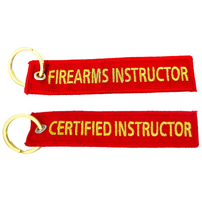 BL14-020 FIREARMS INSTRUCTOR keychain LUGGAGE TAG CERTIFIED INSTRUCTOR ...