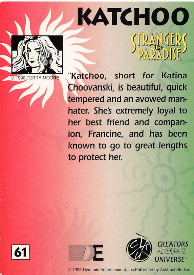 1996 Dynamic Entertainment Creators Alternate Universe #61 Katchoo | eBay