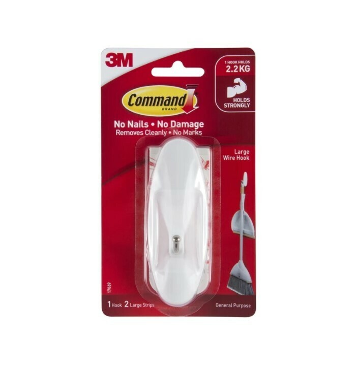 Command Large Wire Hook White x 1 (17069) | eBay