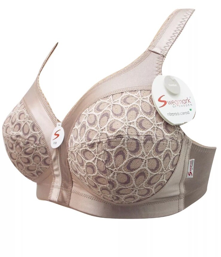 NEW SWEGMARK OF SWEDEN “SPLENDID” FULL CUP WIRE FREE SUPPORT BRA 17500 ...