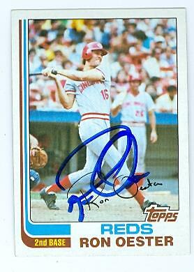 Ron Oester autographed baseball card (Cincinnati Reds) 1982 Topps #427 ...