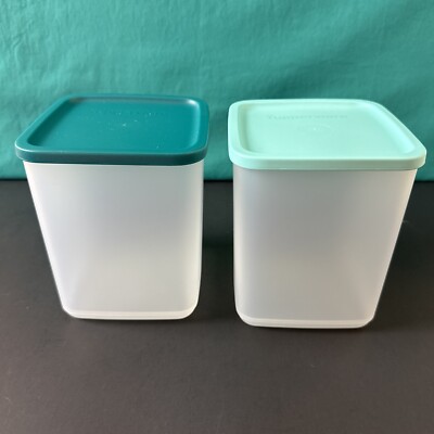 Tupperware Basic Bright Square Round Container 7.5 Cup Set Of 2 Sale ...