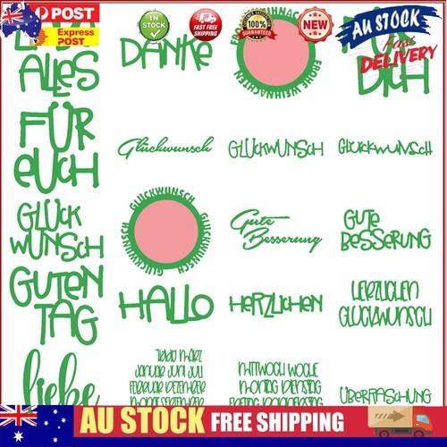 German Words Metal Embossing Cutting Dies DIY Scrapbooking Photo Album ...