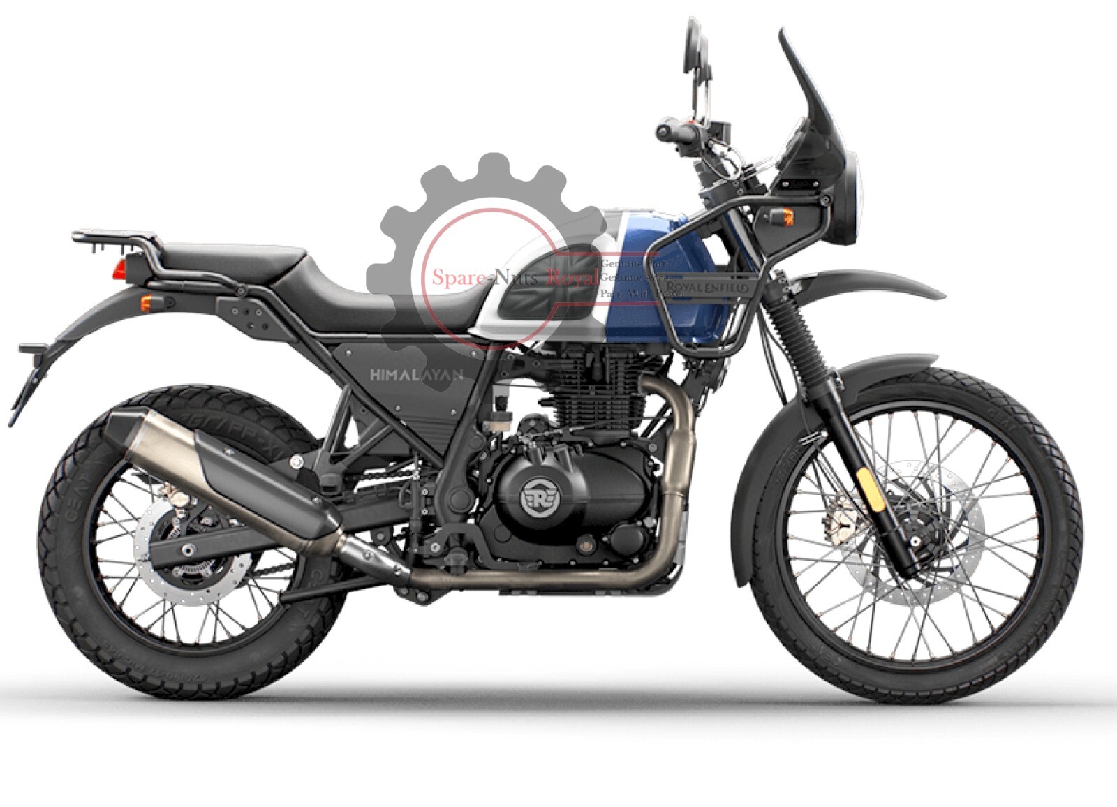 UNION JACK TANK KNEE PAD WITH BLACK THREAD FOR ROYAL ENFIELD HIMALAYAN ...