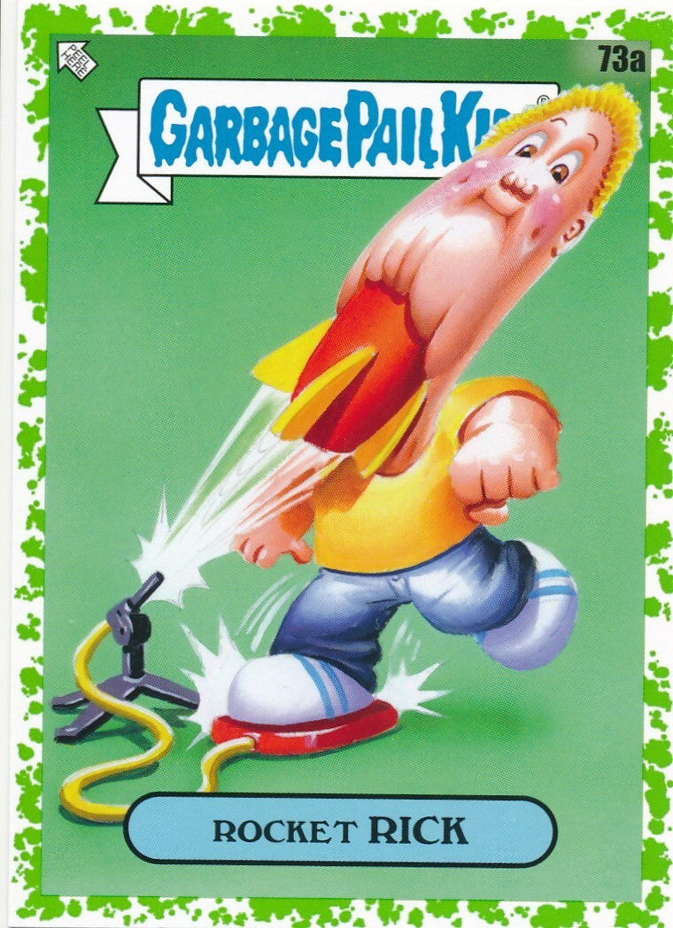 73a ROCKET RICK 2024 GPK Garbage Pail Kids 1 Kids at Play GREEN STOMP ...