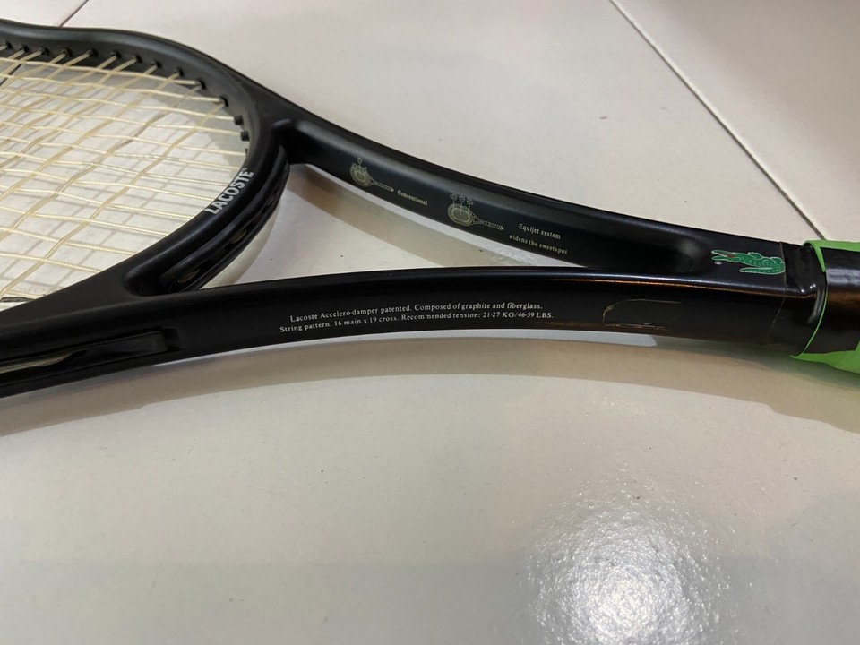 LACOSTE LT301 Equijet System "Guy Forget" RARE Vintage Tennis Racket ...