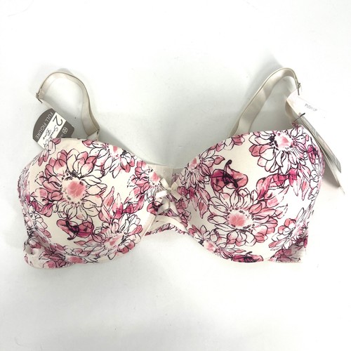 Daisy Fuentes 42D Smooth Cup Push Up Bra Floral Print Full Figure ...