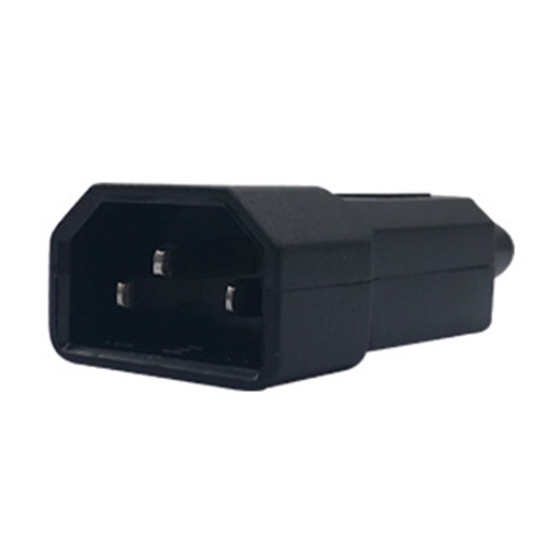 1PC 10A 250V Black IEC C14 Male Plug Rewirable Power Connector 3 Pin AC ...