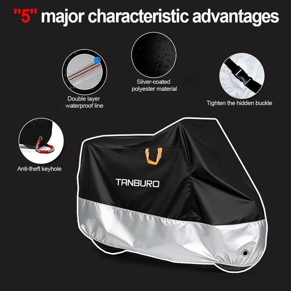 M-XXXXL Motorcycle Cover Motorbike Scooter Moped Waterproof Rain ...