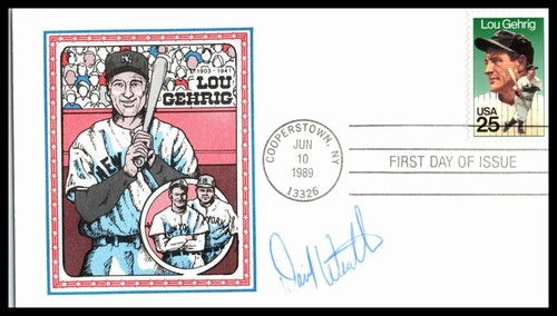 1989 Lou Gehrig The Iron Horse Sc 2417 Panda FDC signed David Weathers ...