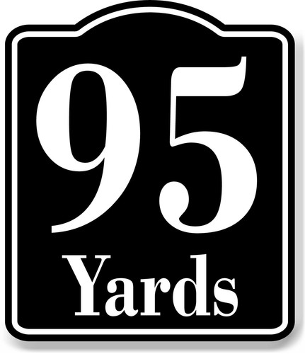 95 Yards Distance Marker Running Race Marathon BLACK Aluminum Composite ...