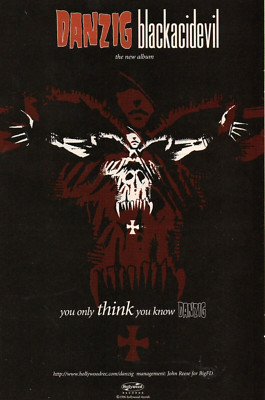 1996 DANZIG New ALBUM BLACKACIDEVIL PRINT AD ART - HEAVY METAL MUSIC ...
