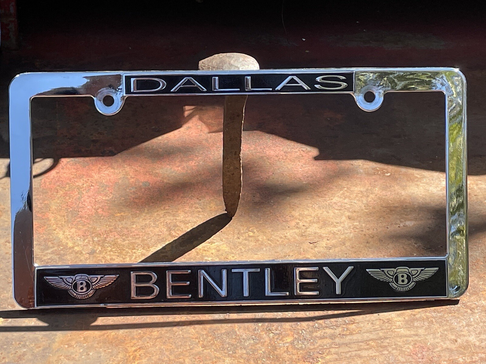 BENTLEY LICENSE PLATE FRAME 1 BENTLEY OF DALLAS TEXAS NEW!!! ONE (1 ...