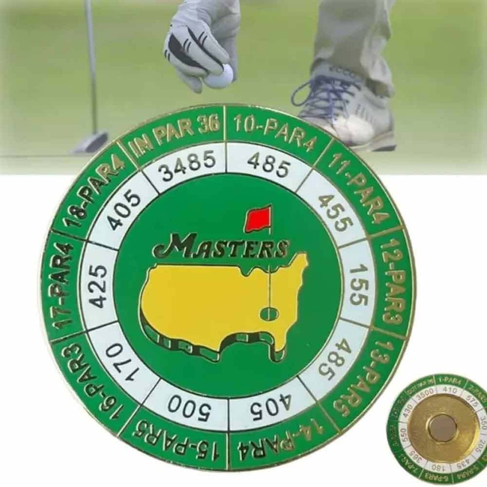 The Masters Scorecard Golf Ball Marker,2024Masters Tournament Coin With ...
